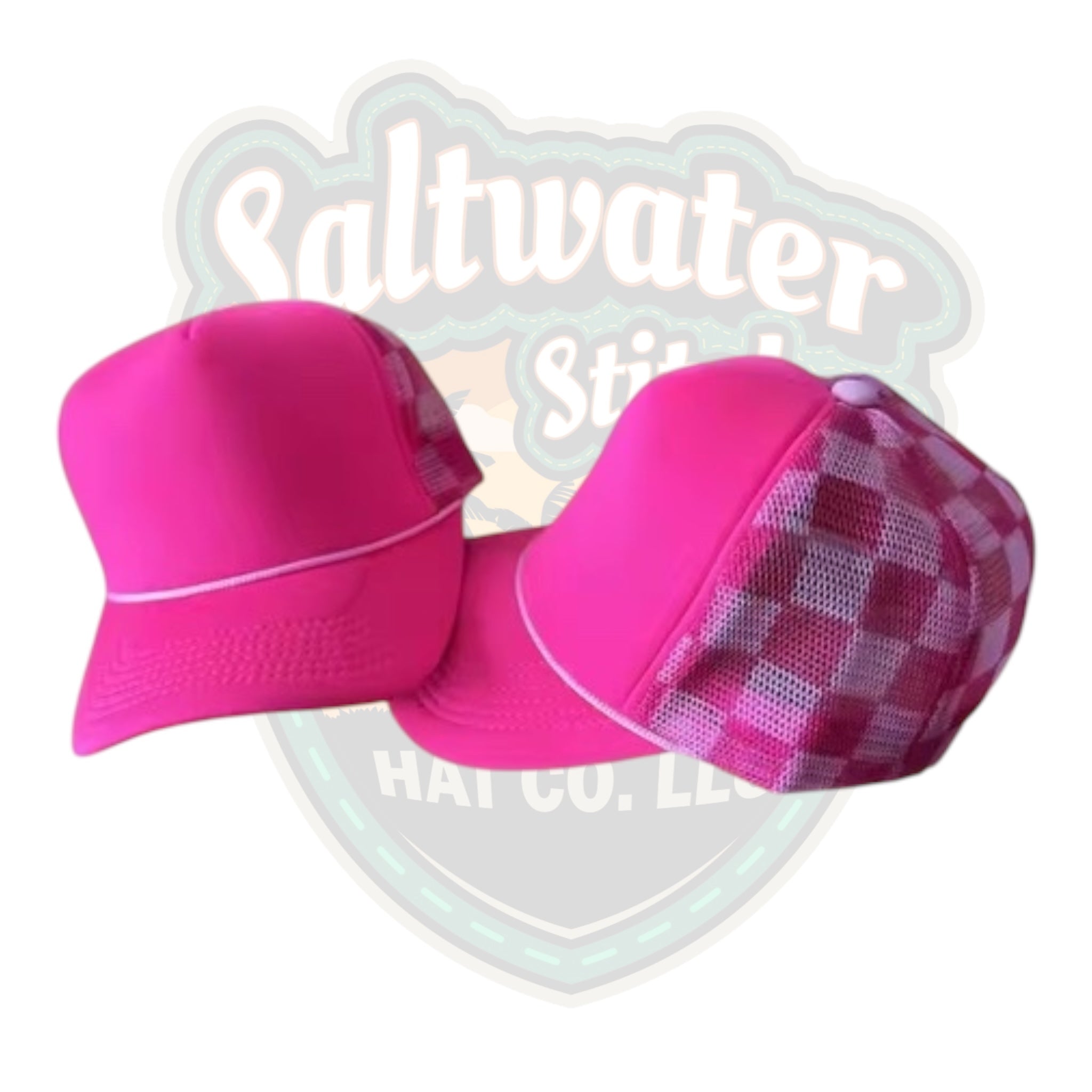 Checkered Mesh hats – Saltwater Stitches Hat Company LLC