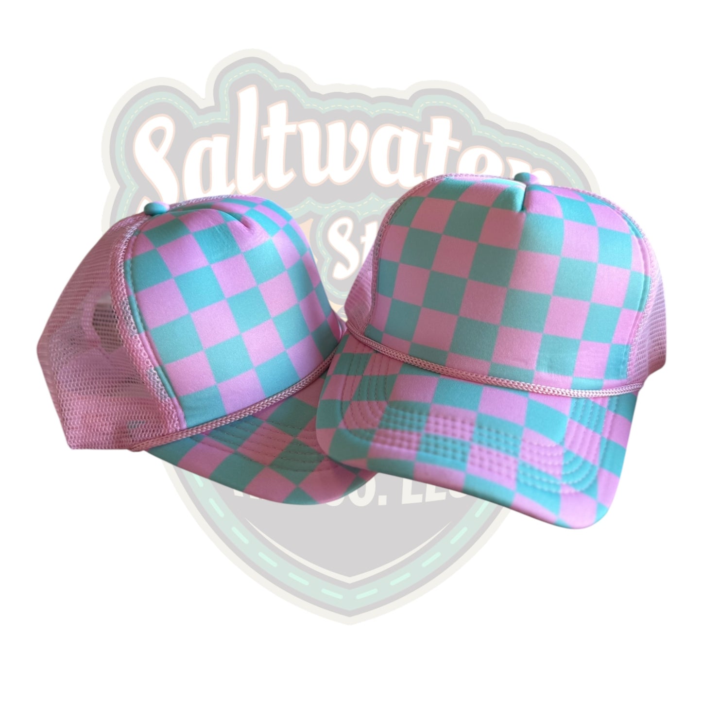 Front Checkered Hats – Saltwater Stitches Hat Company LLC