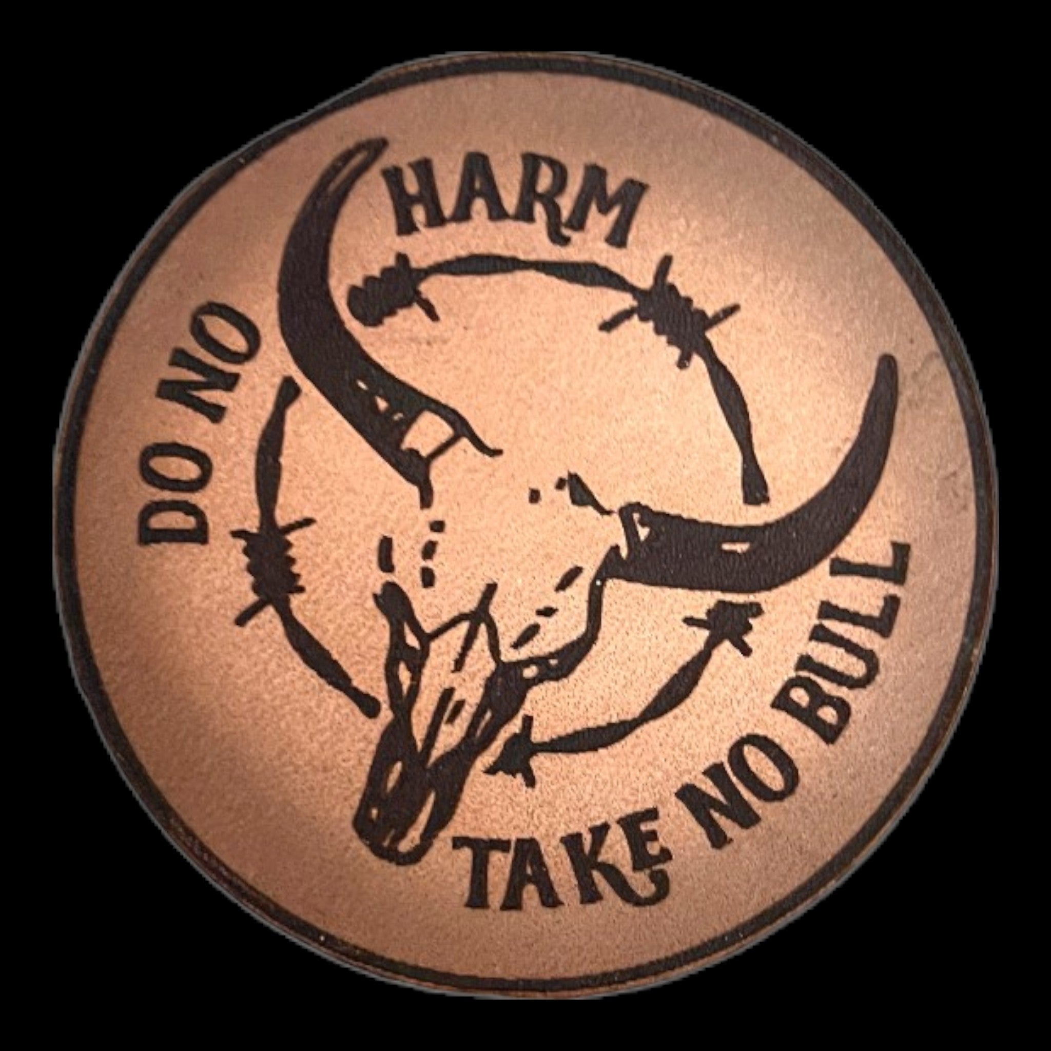 Western- Do no harm, take no bull- leather – Saltwater Stitches Hat ...
